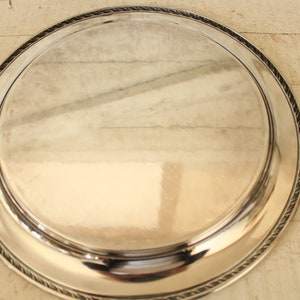 Vintage Oneida Silver Plate 14" Round Embossed Serving Tray - Mid ...