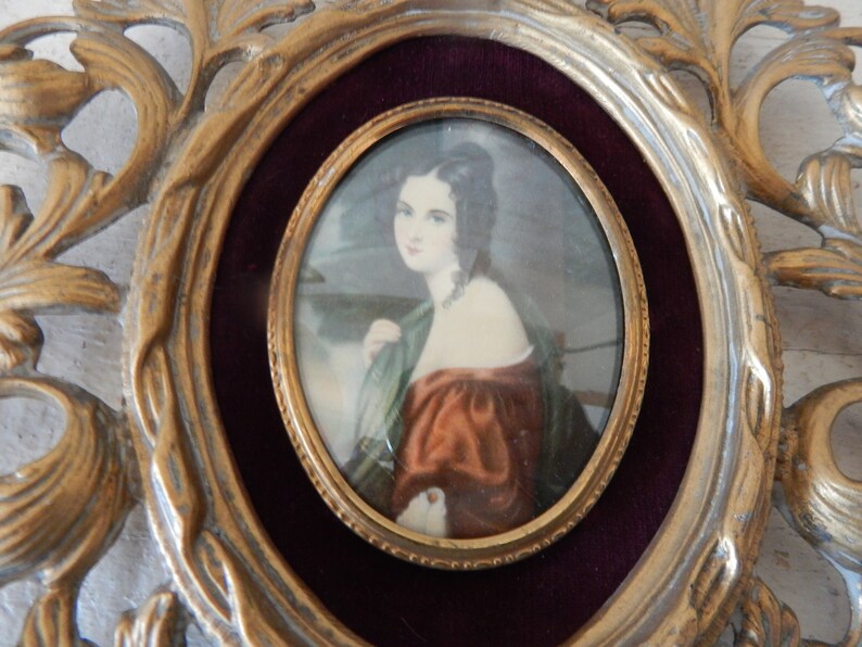 Italian Florentine Fancy Frames Victorian Lady Prints - Etsy