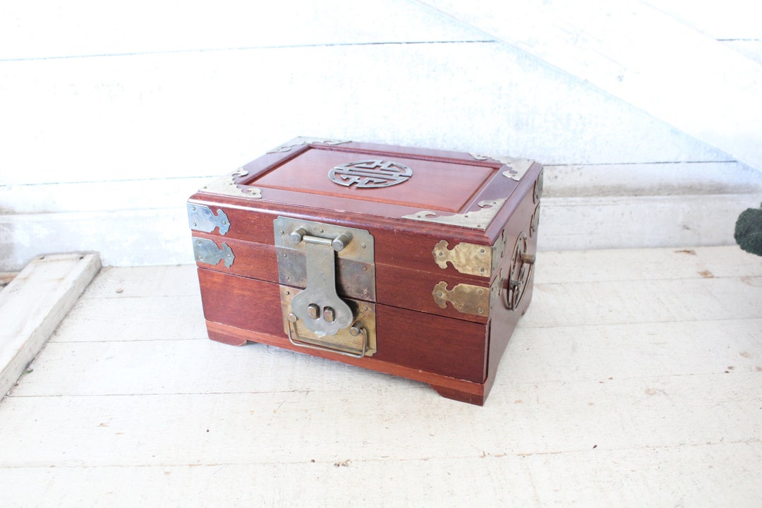 Japanese Jewelry Chest With Antique Gold Brass Hardware/fittings ...
