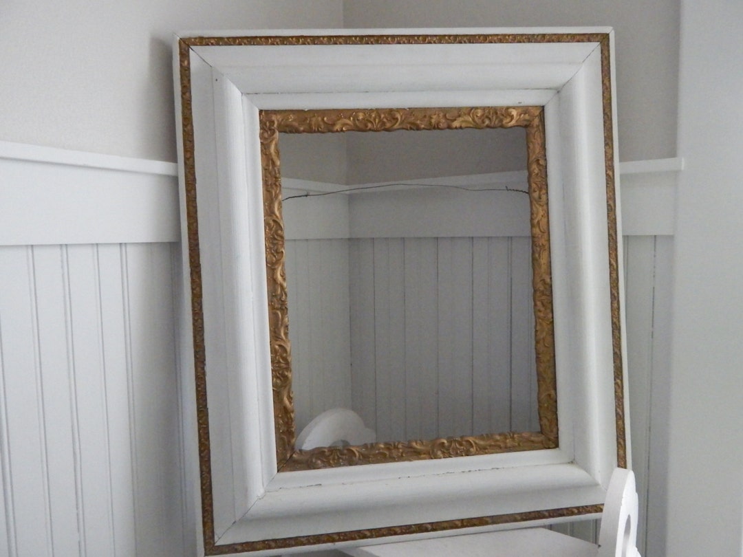 Embossed White W/gold Gilt 16x20 Wood Frame - Shabby Chic Embossed ...