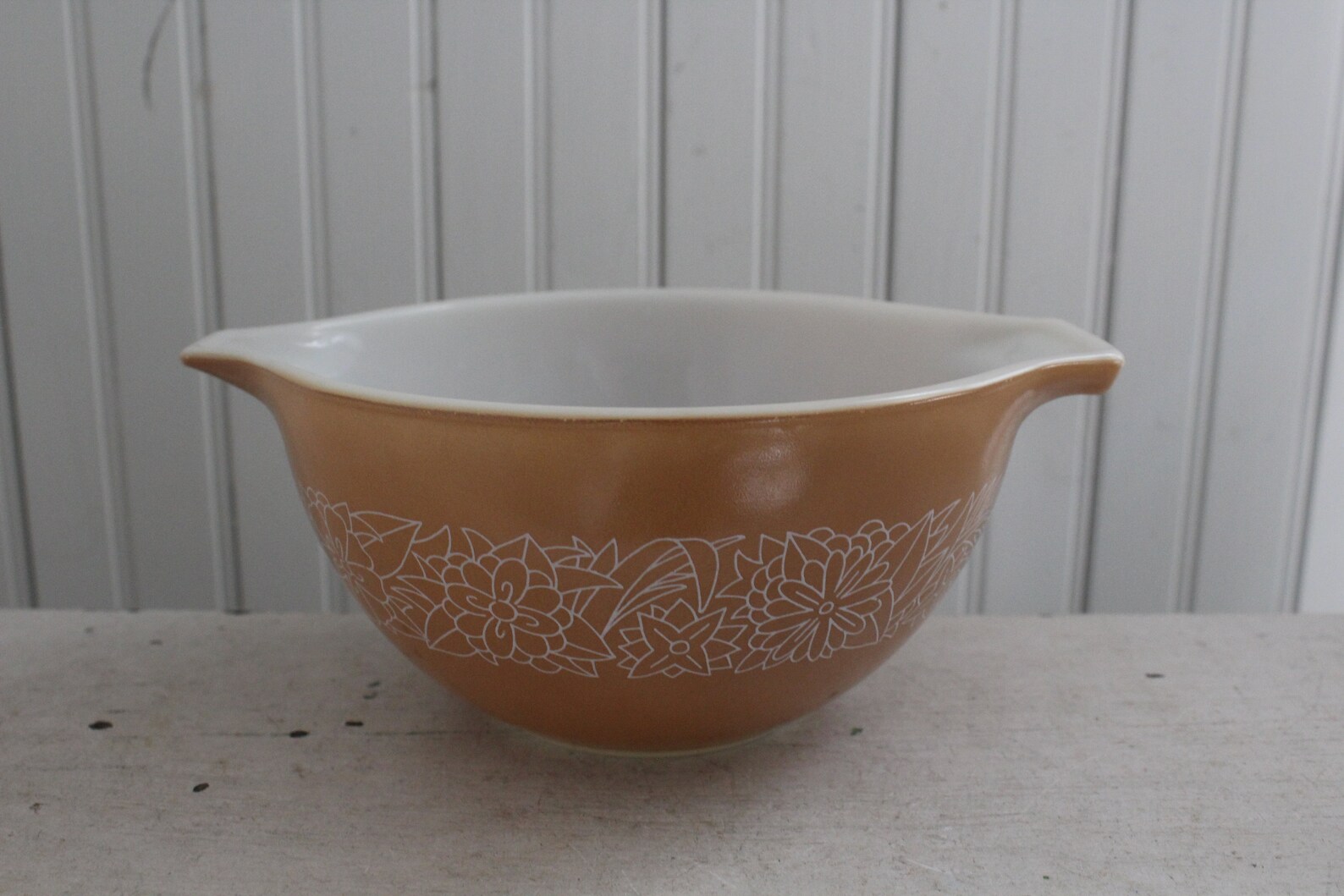 Vintage Pyrex Woodland Brown 1970s Cinderella Mixing Bowl Set - Pyrex ...