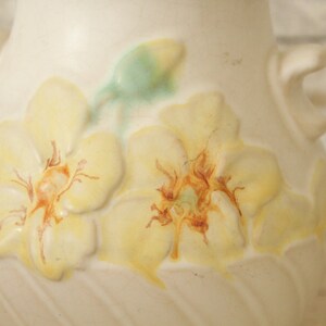 Vintage Weller Panella Vase - Handles & Hand Decorated Yellow Flowers ...