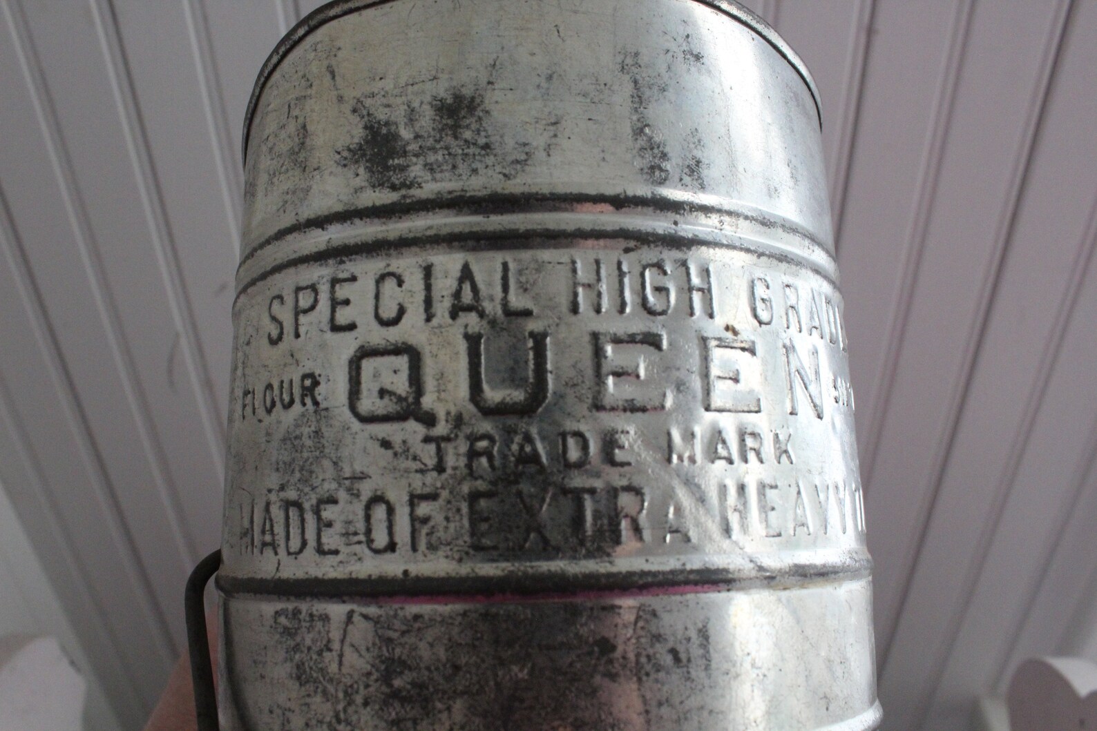 Vintage Tin High Grade Queen Flour Sifter Tin Kitchen | Etsy