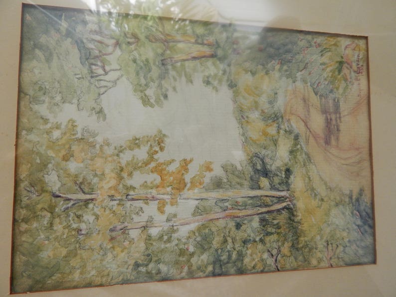 Signe E Larson Impressionist Watercolor Painting – Birger Sandzen ...