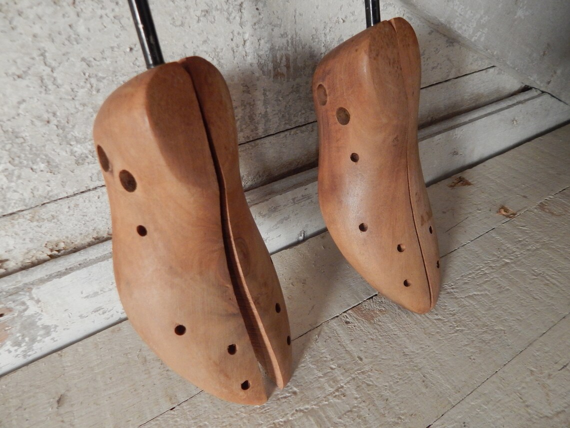 Rustic Wood Shoe Form Stretchers Mid Century Cobbler Shoe - Etsy