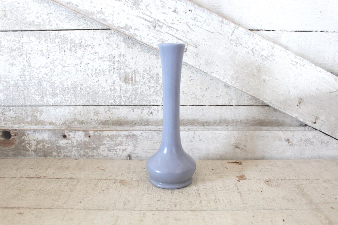 1940s Rumrill Red Wing Blue Bud Vase - Sleek, Modern Flower Vase - Etsy