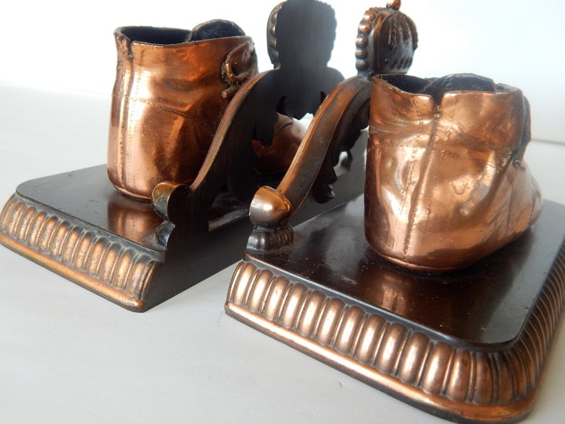 Bronze Baby Shoe Bookends Paperweight Vintage 1940's - Etsy
