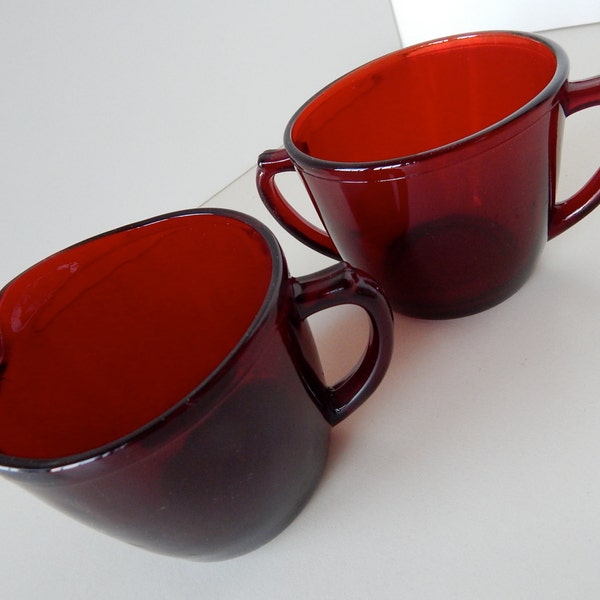 Red Depression Glass - Etsy