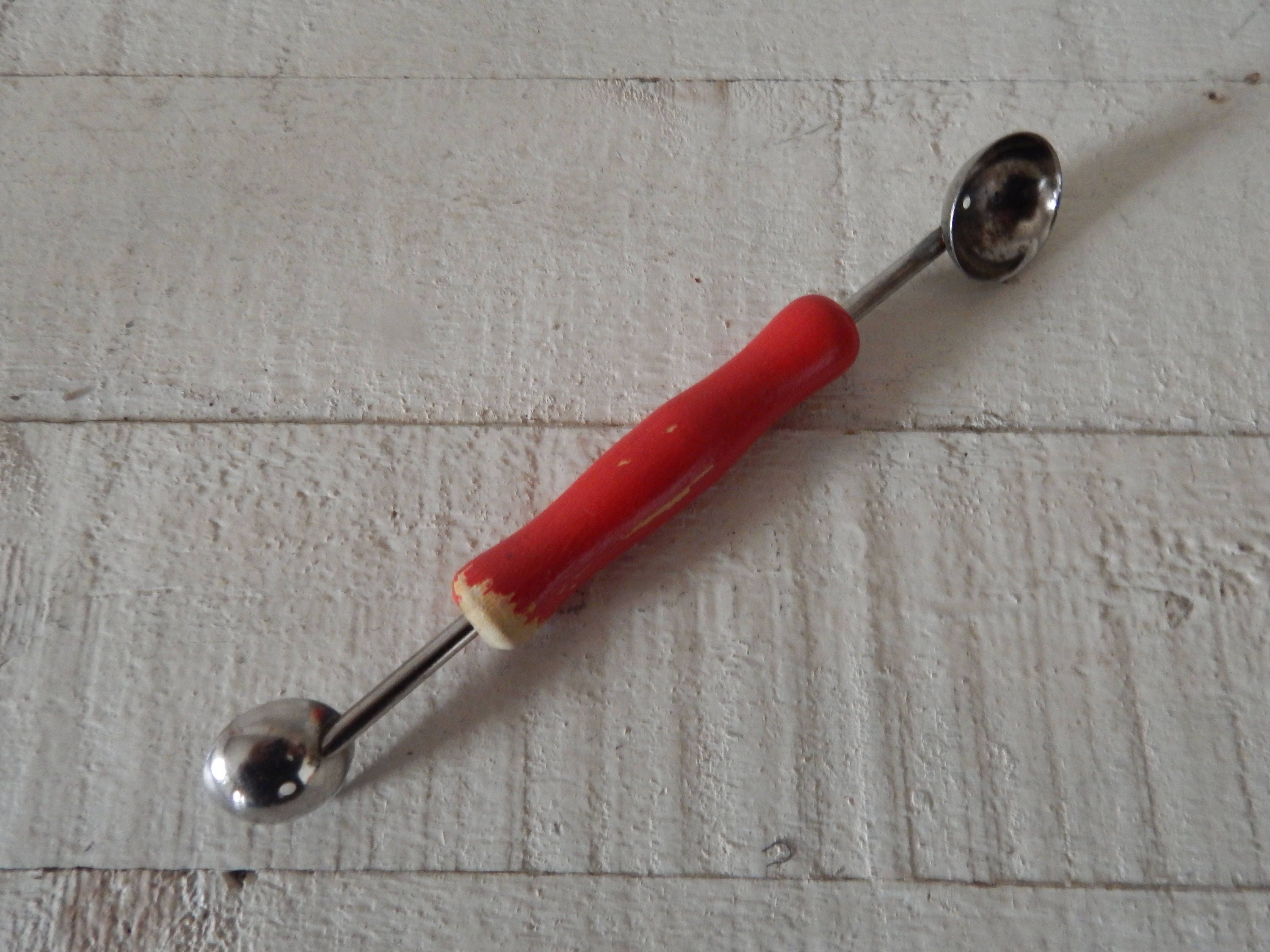 Red Wood Handled Kitchen Utensils Vintage Red Handled | Etsy