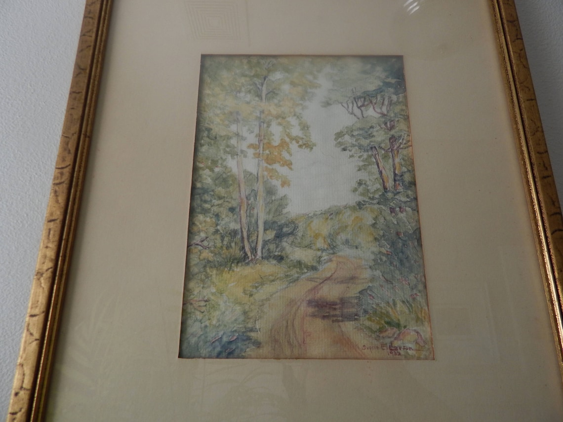 Signe E Larson Impressionist Watercolor Painting Birger - Etsy