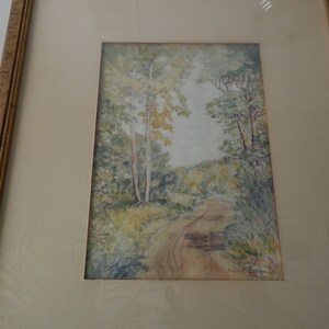 Signe E Larson Impressionist Watercolor Painting – Birger Sandzen ...