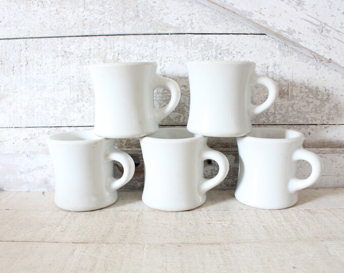 Vintage Carr Victor-style Insulator Coffee Mug Set of Five White ...