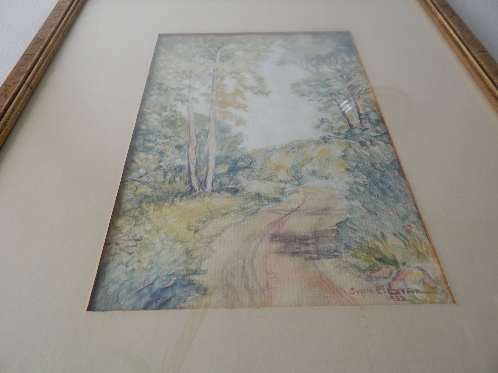 Signe E Larson Impressionist Watercolor Painting – Birger Sandzen ...