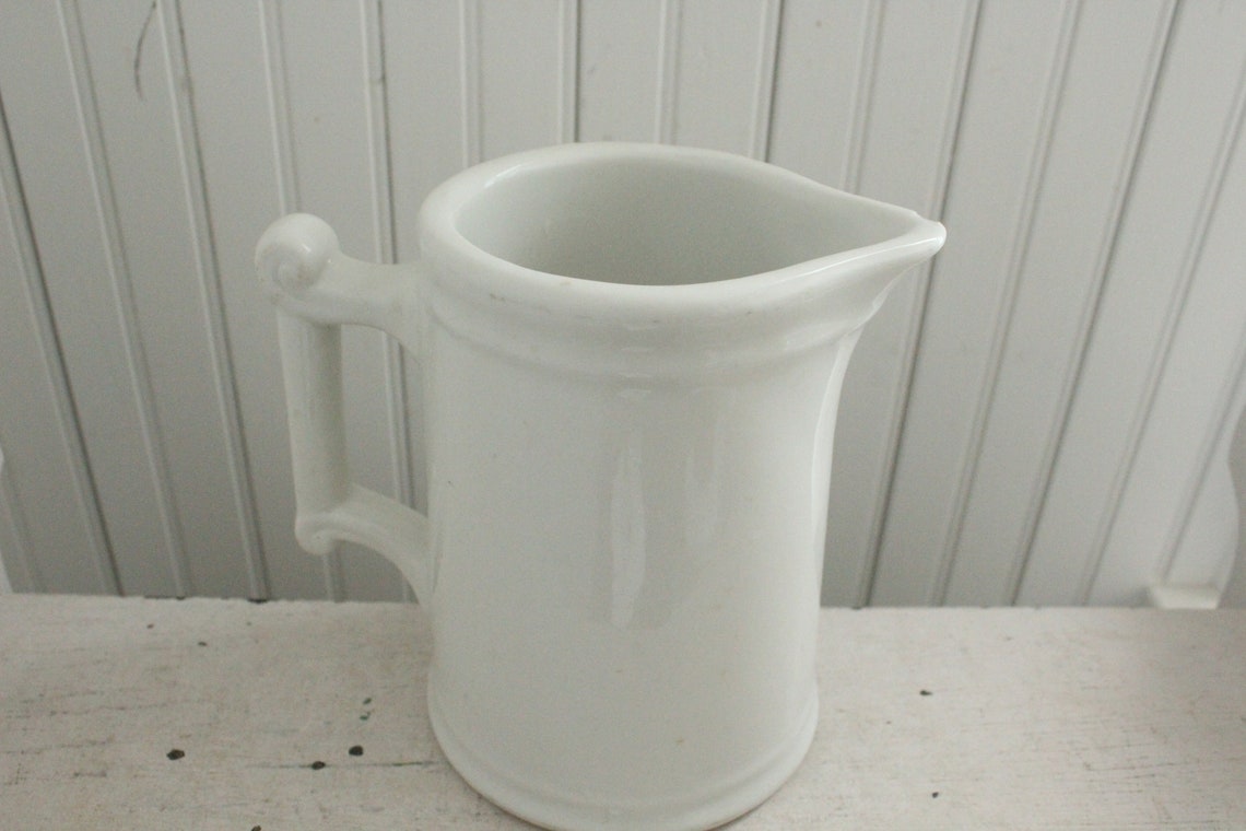 Vintage Ironstone Milk Pitcher Antique Ironstone Straight - Etsy