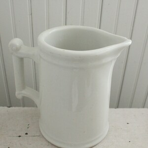 Vintage Ironstone Milk Pitcher - Antique Ironstone, Straight Handle ...