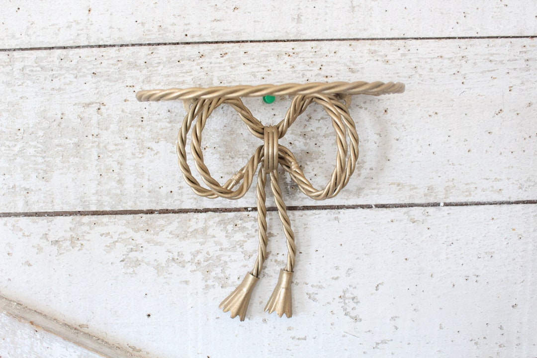 Vintage Twisted Wire Wall Shelf W/tassels - Twisted Wire Shelf ...