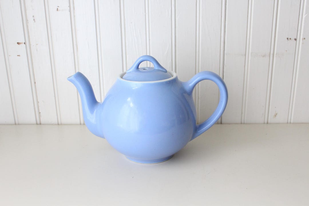 Vintage Cadet Blue Hall Teapot - Hall Pottery Company - Personal Size ...