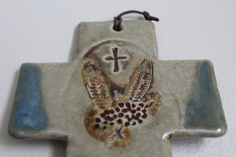 Vintage Hand Crafted Ceramic Pottery Crucifix Religious | Etsy