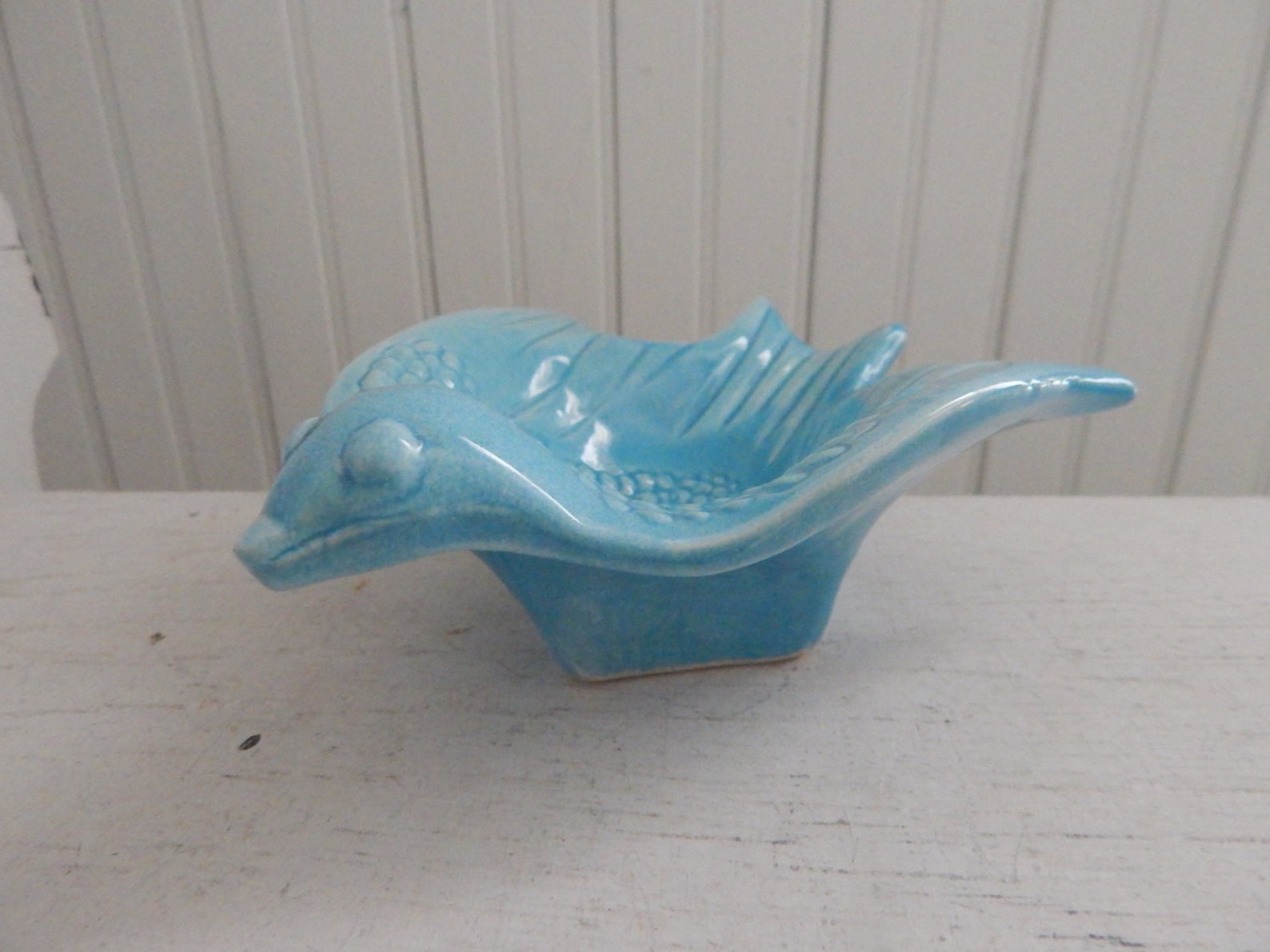 Ceramic Pottery Blue Bird Dish Signed Art Pottery Dish Mid - Etsy
