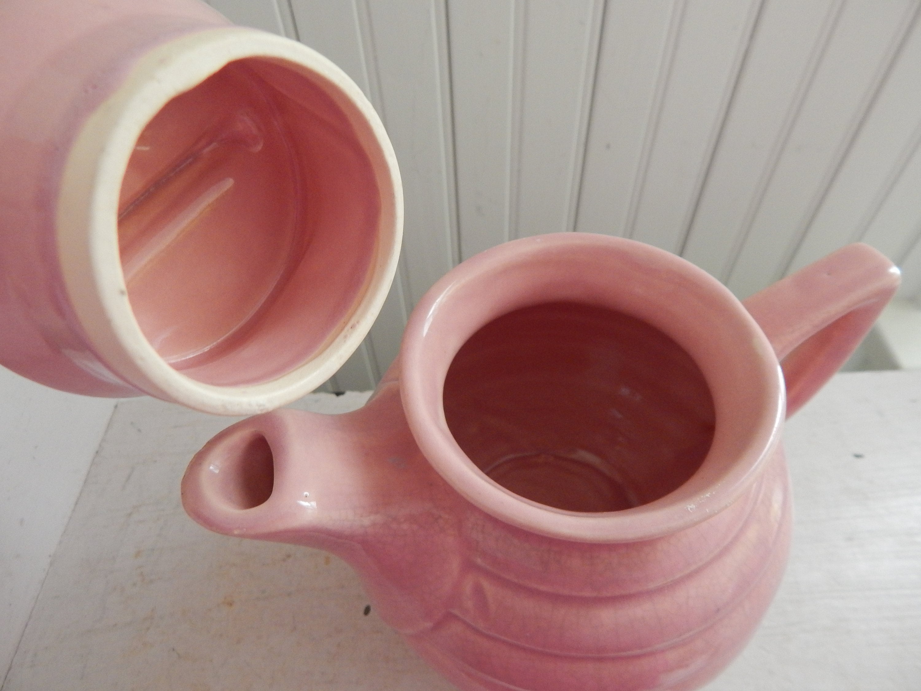 Small Rose Pink Pottery Teapot Luscious 1930s / 1940s Pink | Etsy