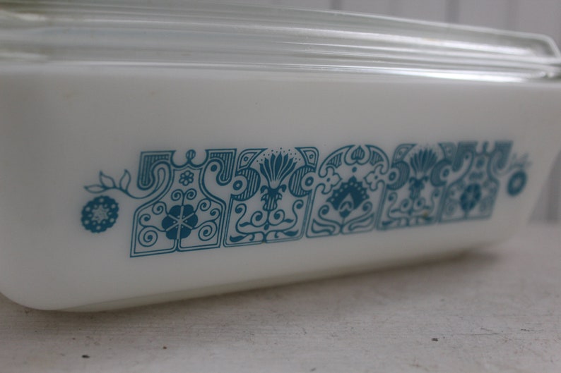 Vintage Heritage Blue Refrigerator Storage Dishes W/ribbed - Etsy