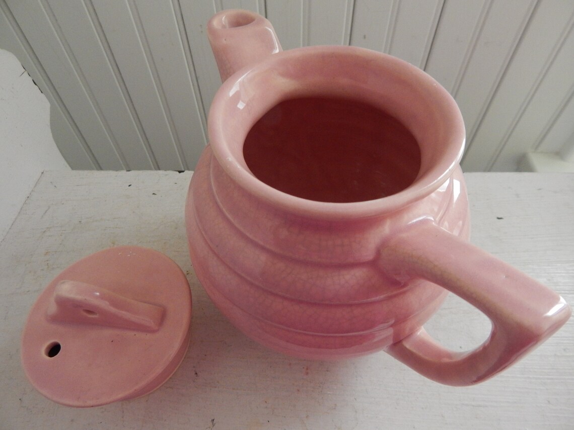 Small Rose Pink Pottery Teapot Luscious 1930s / 1940s Pink | Etsy