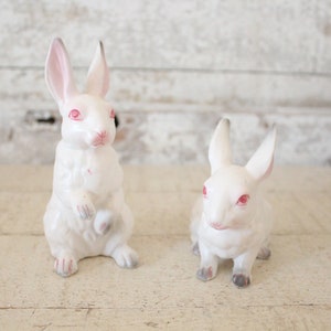 Vintage Porcelain Rabbit Figurines Ceramic Porcelain Rabbits, OIG ...