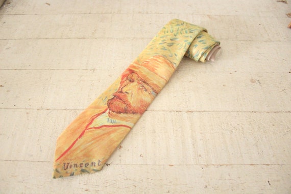 Vintage Ralph Marlin Vincent Van Gogh Men's Necktie -… - Gem