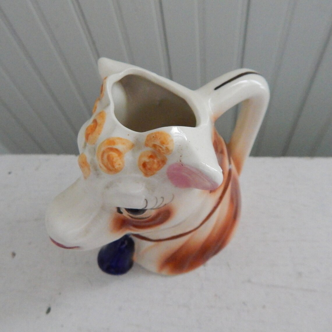 Hand Painted Ceramic Cow Creamer Pitcher Made in Japan Cow - Etsy.de