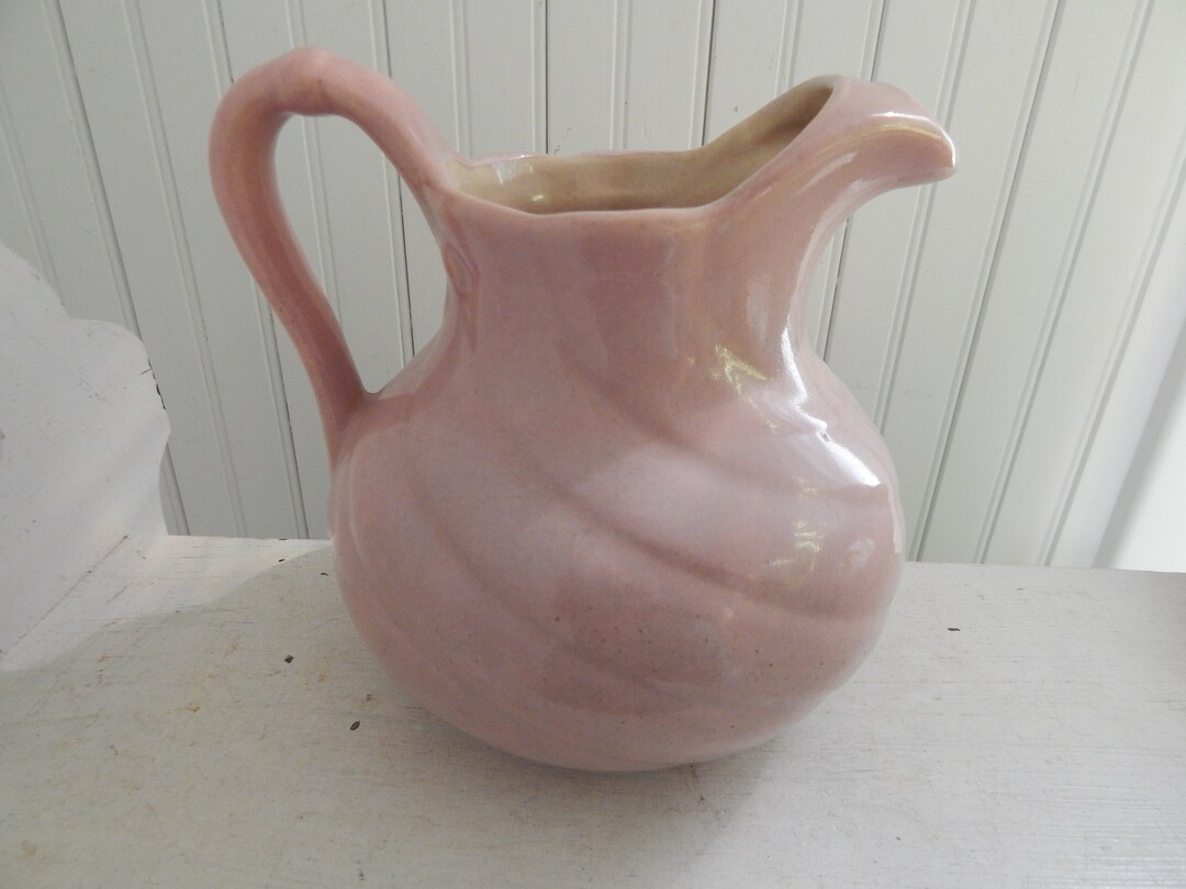Red Wing Pink Swirl Stoneware Pitcher #735 - Red Wing Stoneware ...