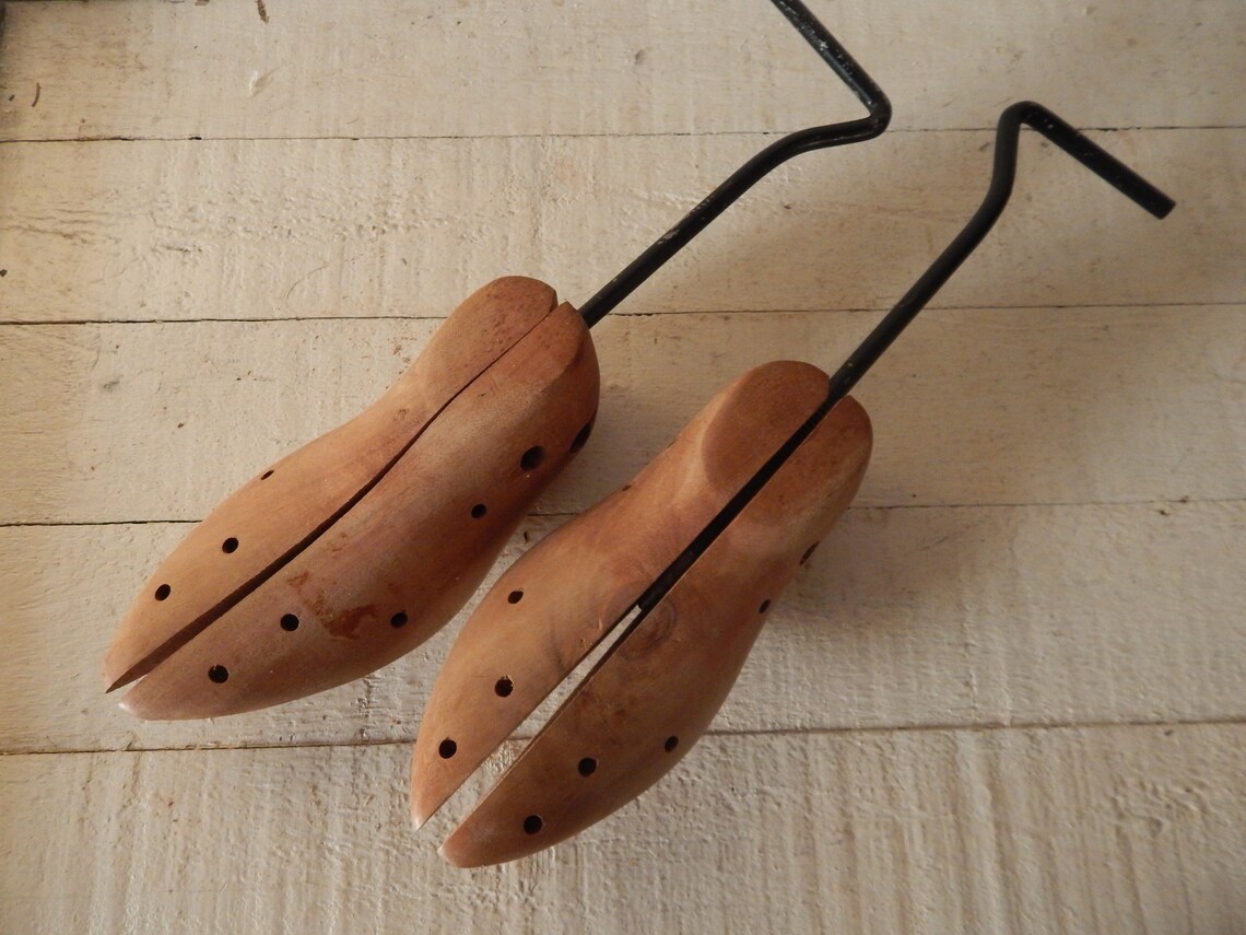 Rustic Wood Shoe Form Stretchers Mid Century Cobbler Shoe - Etsy