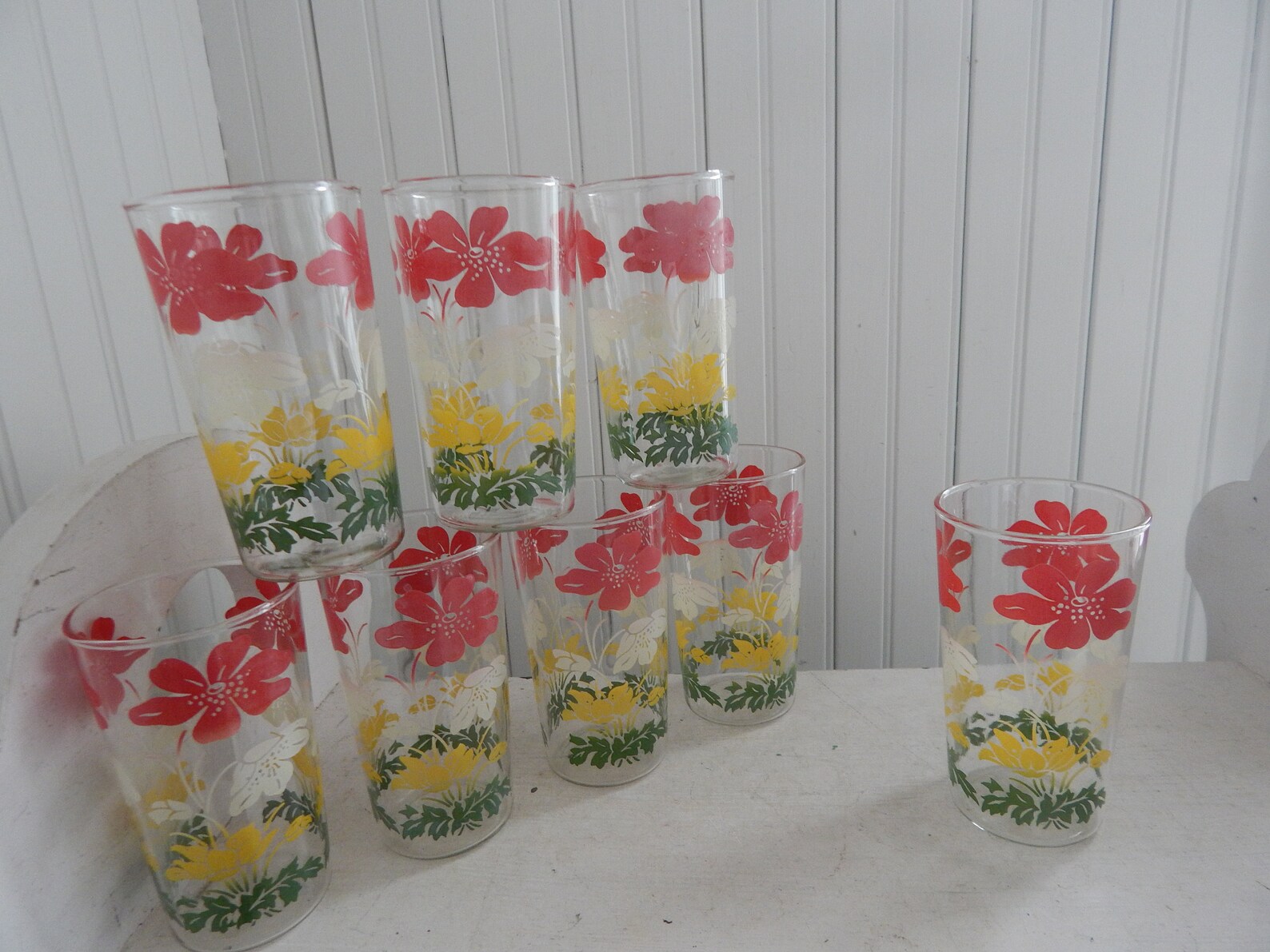 Vintage 1950s Set of Drinking Glasses Tumblers Mid Century - Etsy