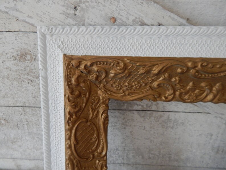 Embossed White W/gold Gilt 8x10 Wood Frame Shabby Chic - Etsy
