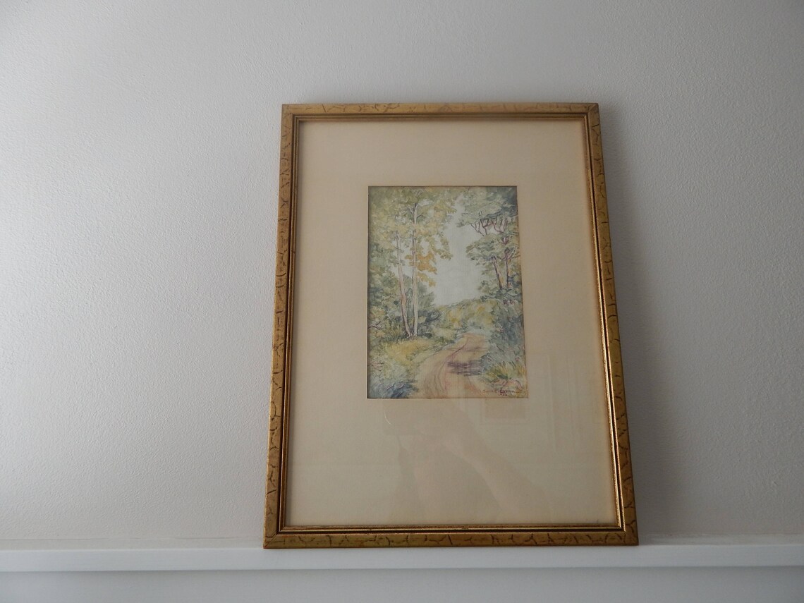 Signe E Larson Impressionist Watercolor Painting Birger - Etsy