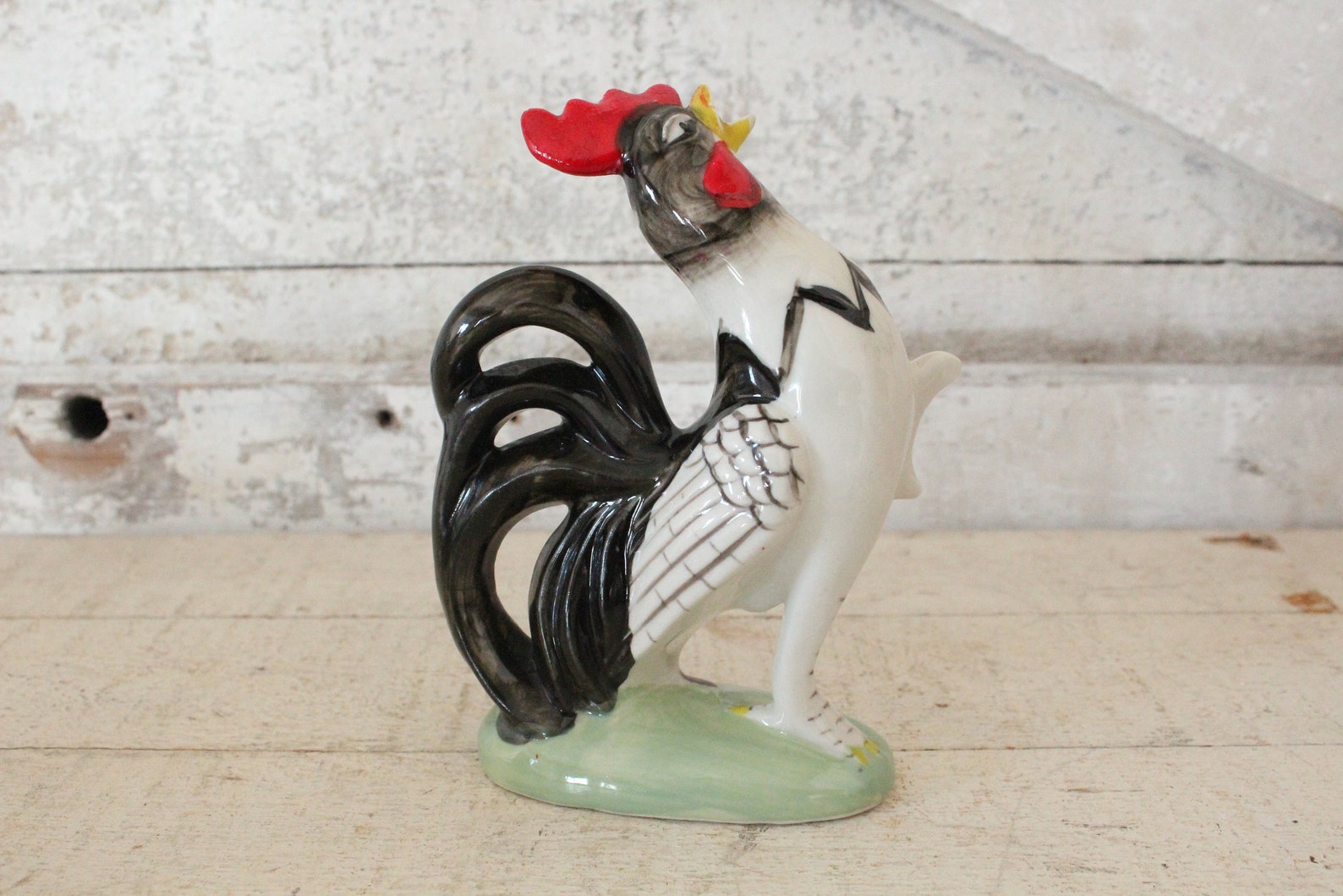 Vintage Ceramic Hand Painted Chicken & Rooster - Set of Two Lefton ...