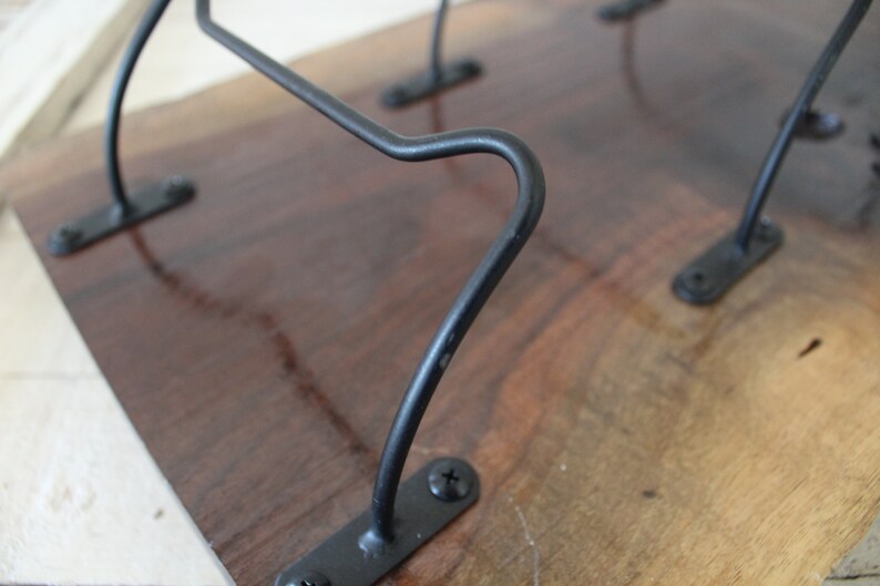 Vintage Live Edge Wood Slab Wine Rack Industrial Wine Bottle - Etsy