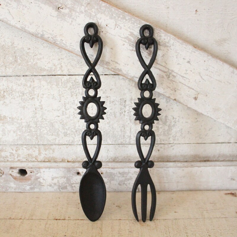 Large Fork and Spoon - Etsy