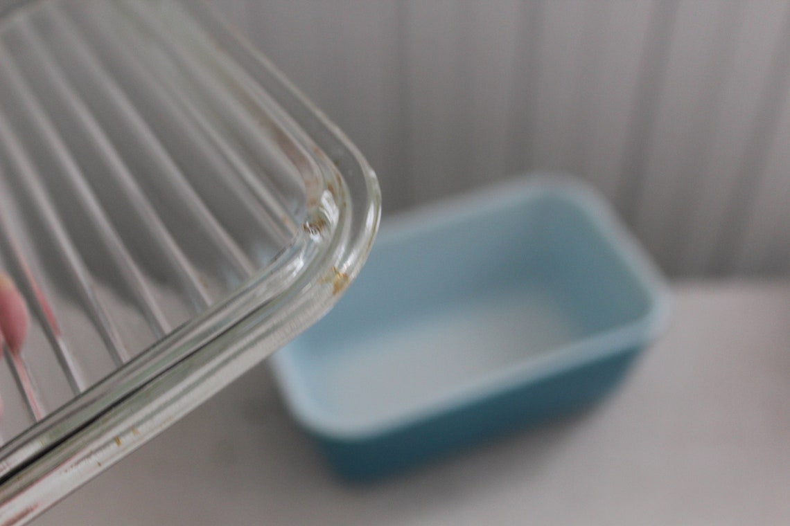 Vintage Heritage Blue Refrigerator Storage Dishes W/ribbed - Etsy