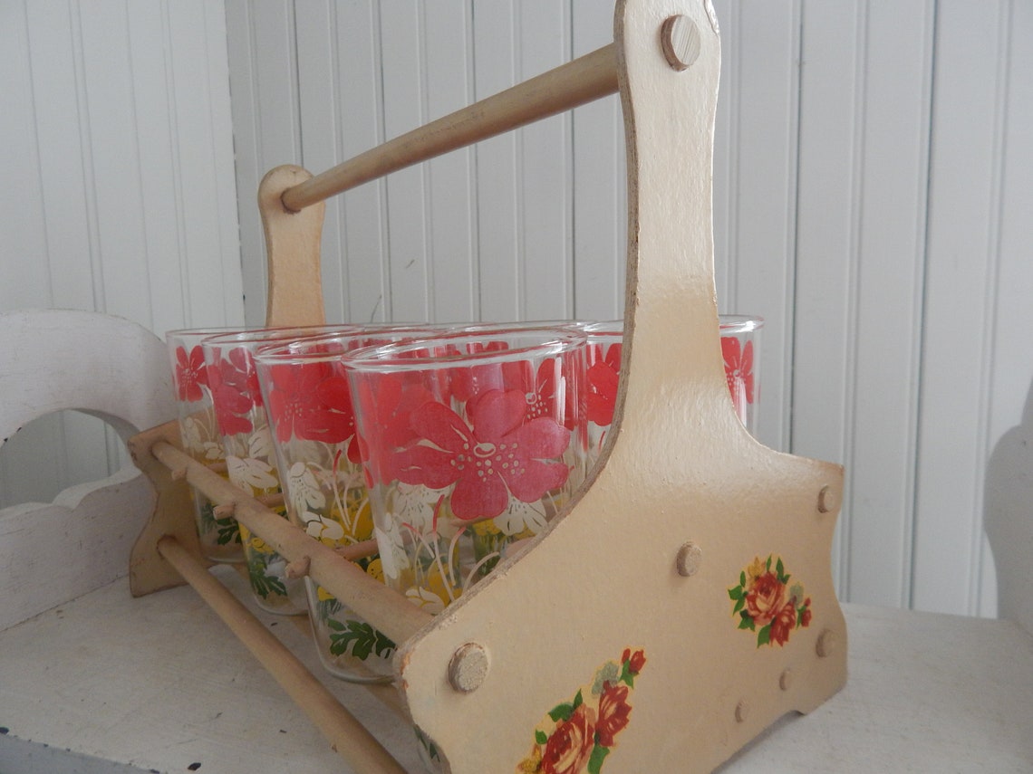 Vintage 1950s Set of Drinking Glasses Tumblers Mid Century - Etsy