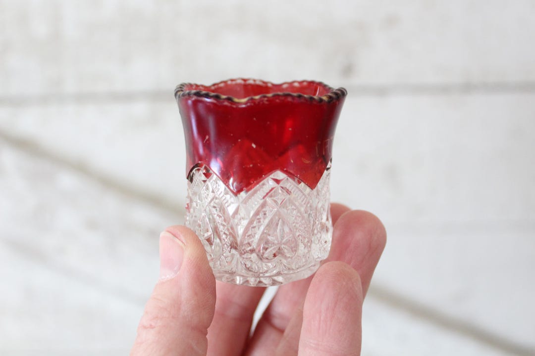 Vintage Ruby Flash Toothpick Holder - Ruby Flash Travel Souvenir ...
