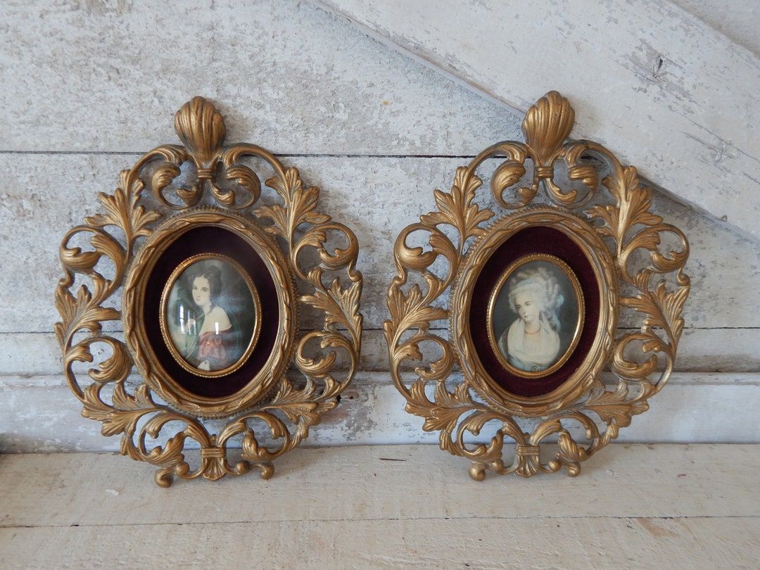 Italian Florentine Fancy Frames - Victorian Lady Prints - Delicate ...