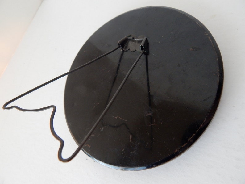 Round Button Tin Type Photo With Metal Stand Columbia - Etsy