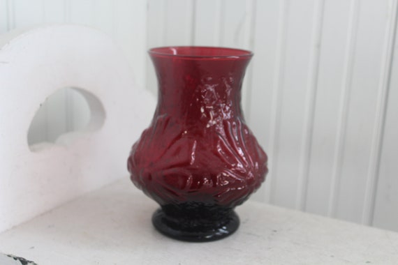 VTG Large 10 Ruby Red Glass Globe Vase Collectibles Art & Collectibles ...