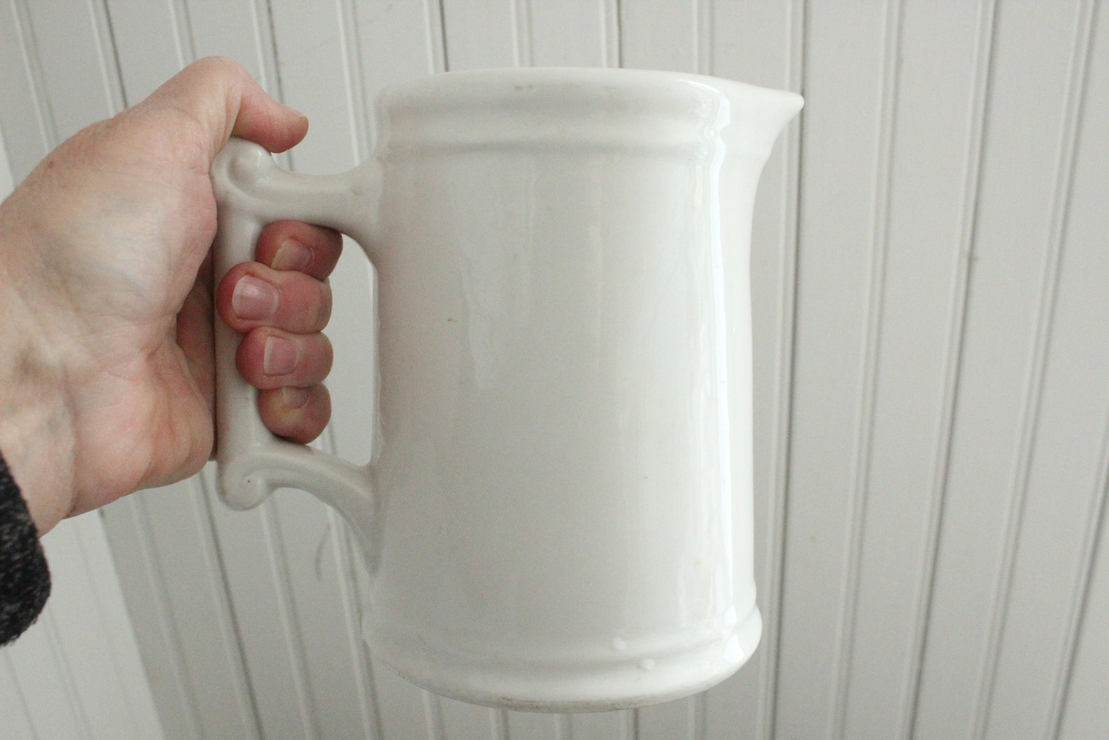 Vintage Ironstone Milk Pitcher Antique Ironstone Straight - Etsy