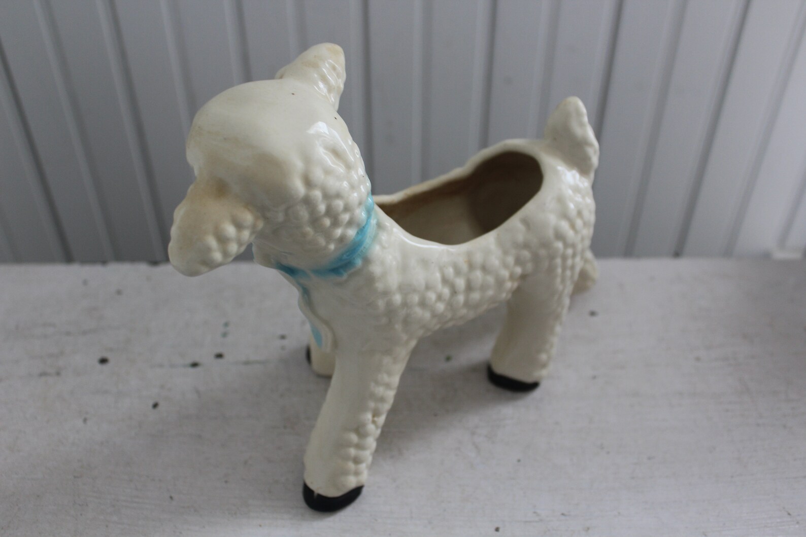 Vintage Pottery White Lamb Indoor Planter - Easter / Spring Lamb ...