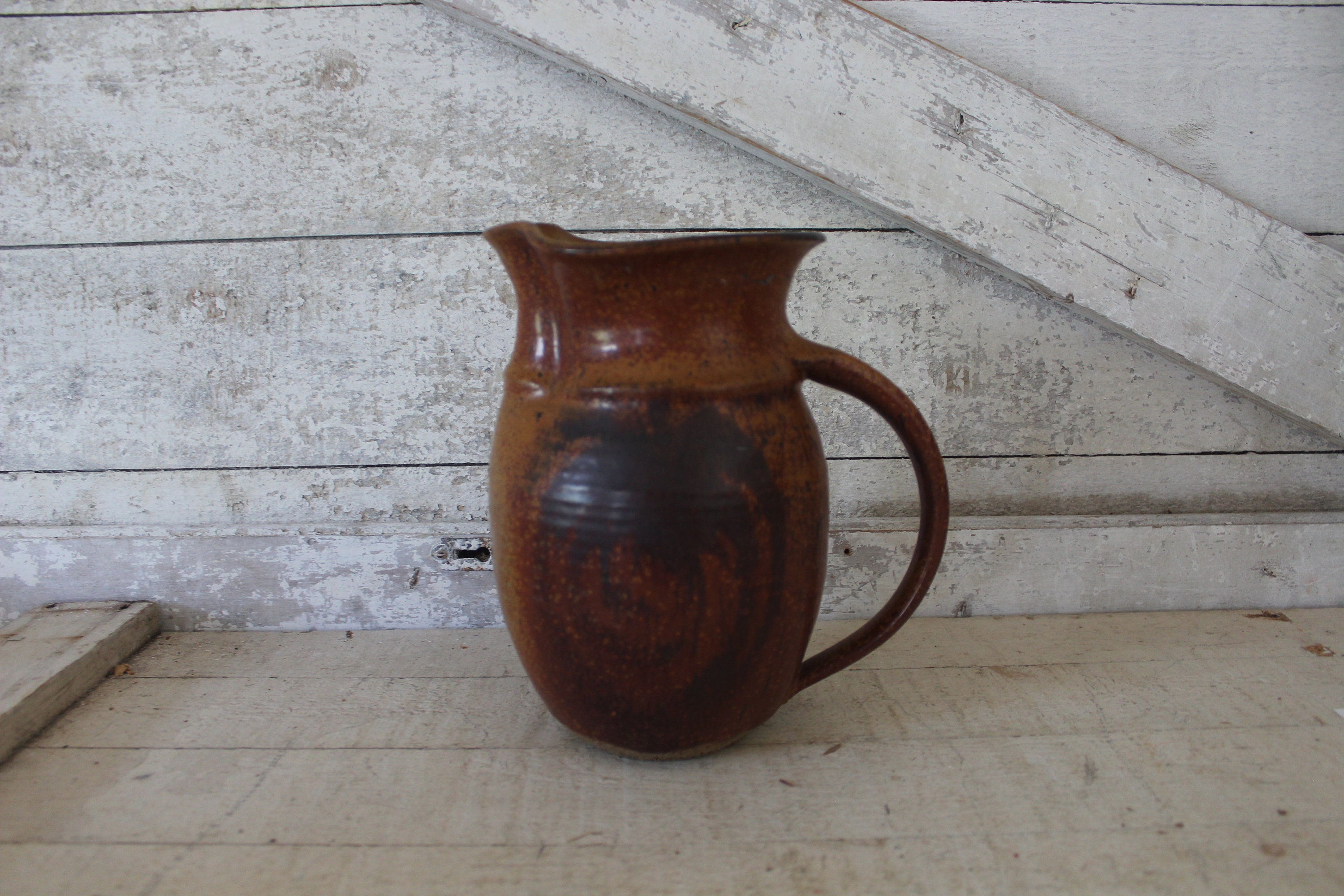 Vintage Hand Thrown Studio Art Pottery Pitcher Water Milk - Etsy