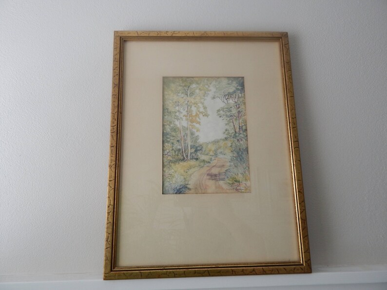 Signe E Larson Impressionist Watercolor Painting – Birger Sandzen ...