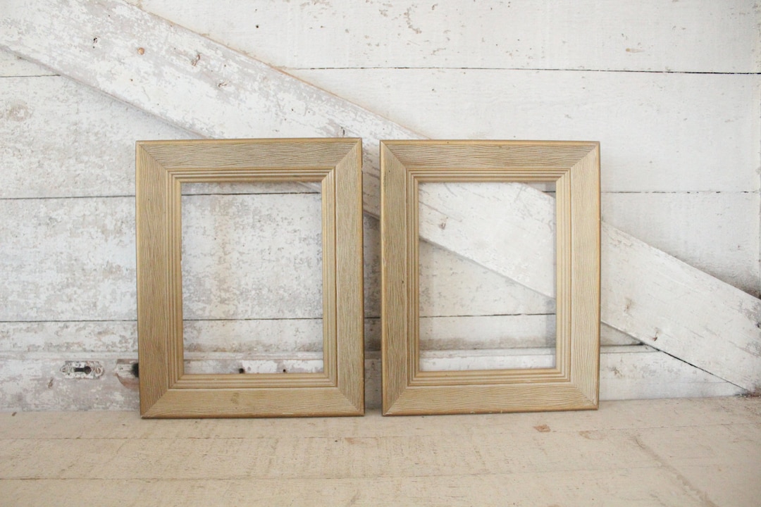 Vintage 6x8 Gold Wood Picture Frames - Pair of Matching 6x8 Brush ...