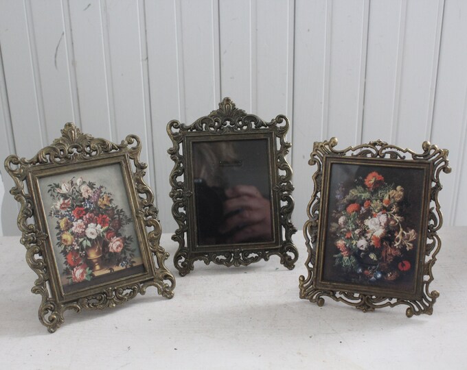 Vintage Italian Florentine Fancy Gold Frames - Made in Italy - Set of ...