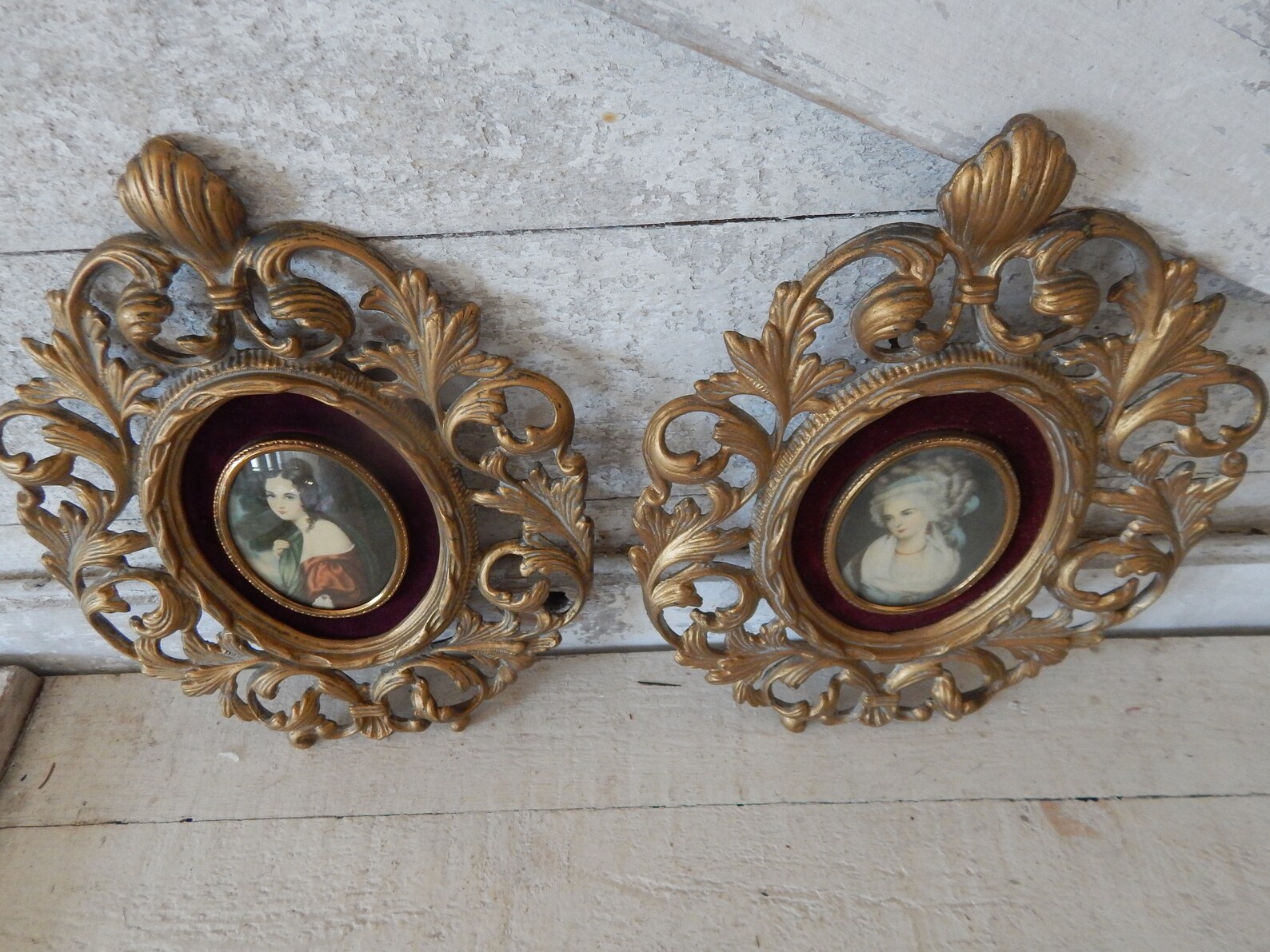 Italian Florentine Fancy Frames Victorian Lady Prints | Etsy